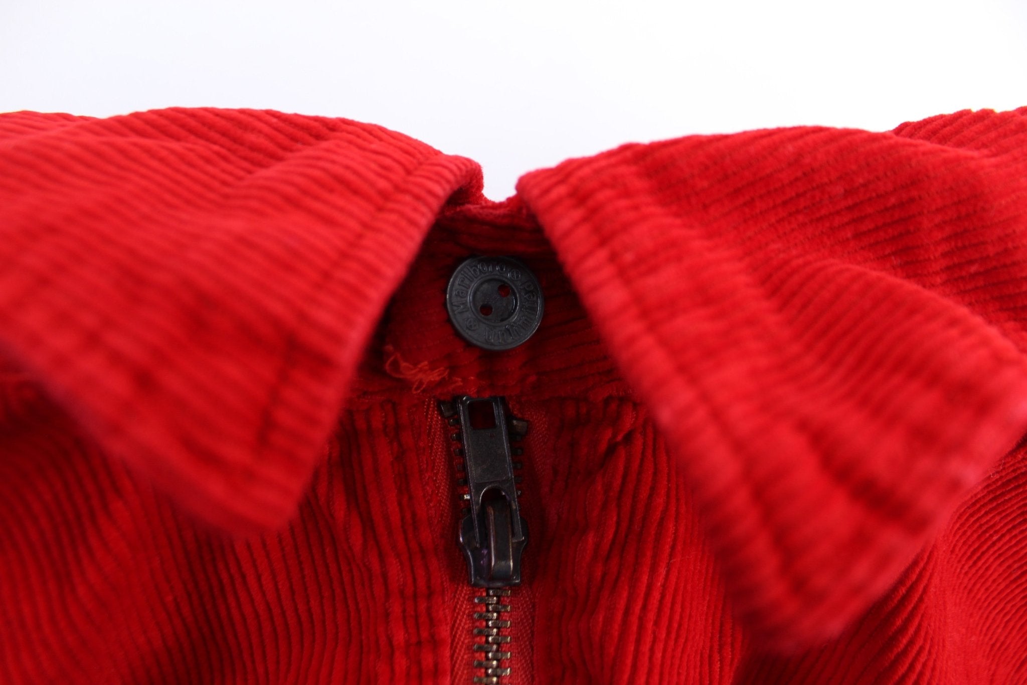 90's Marlboro Red Corduroy Half Zip Shirt – ThriftedThreads.com