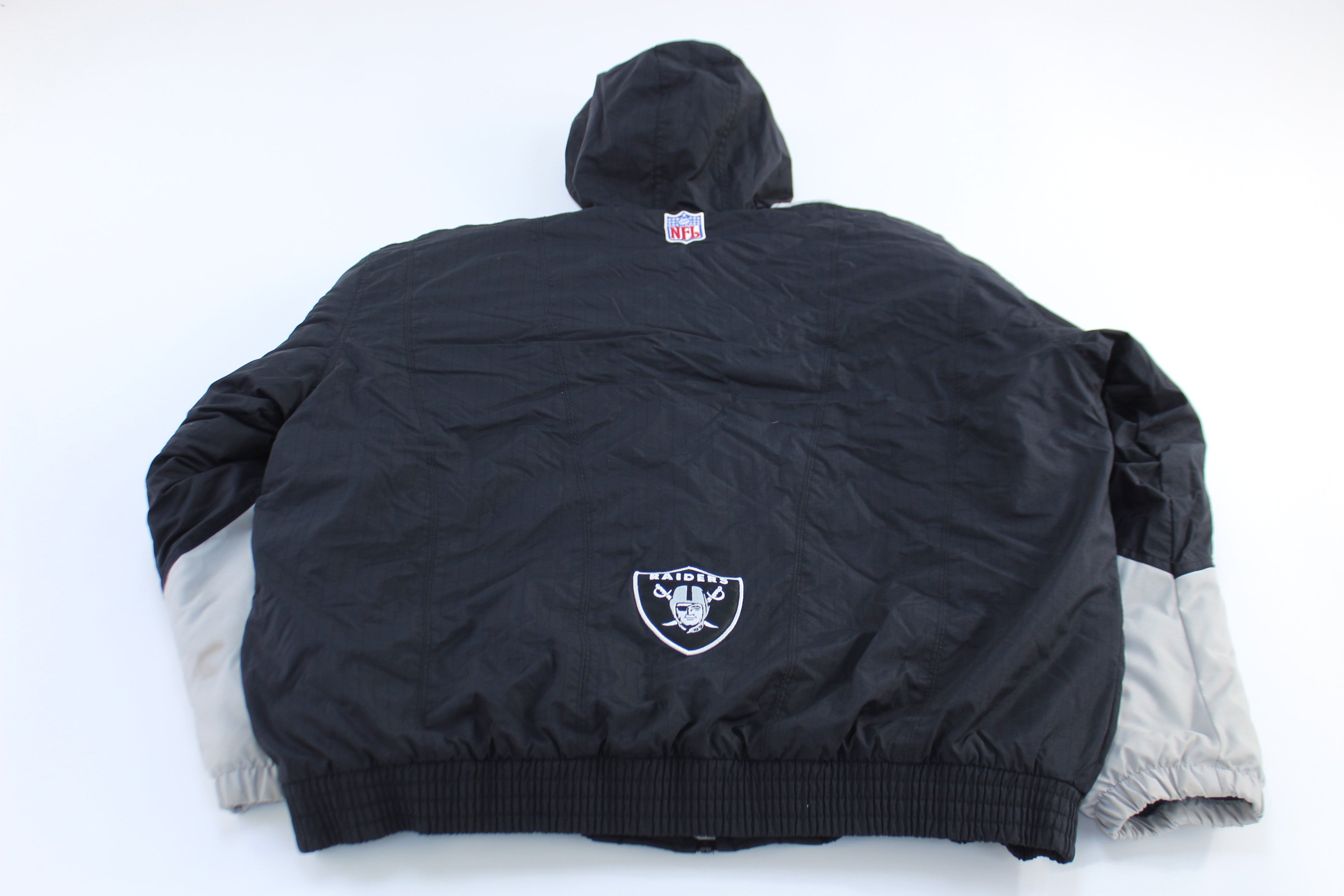 Nike Embroidered Swoosh Logo Raiders Football Puffer Jacket ...