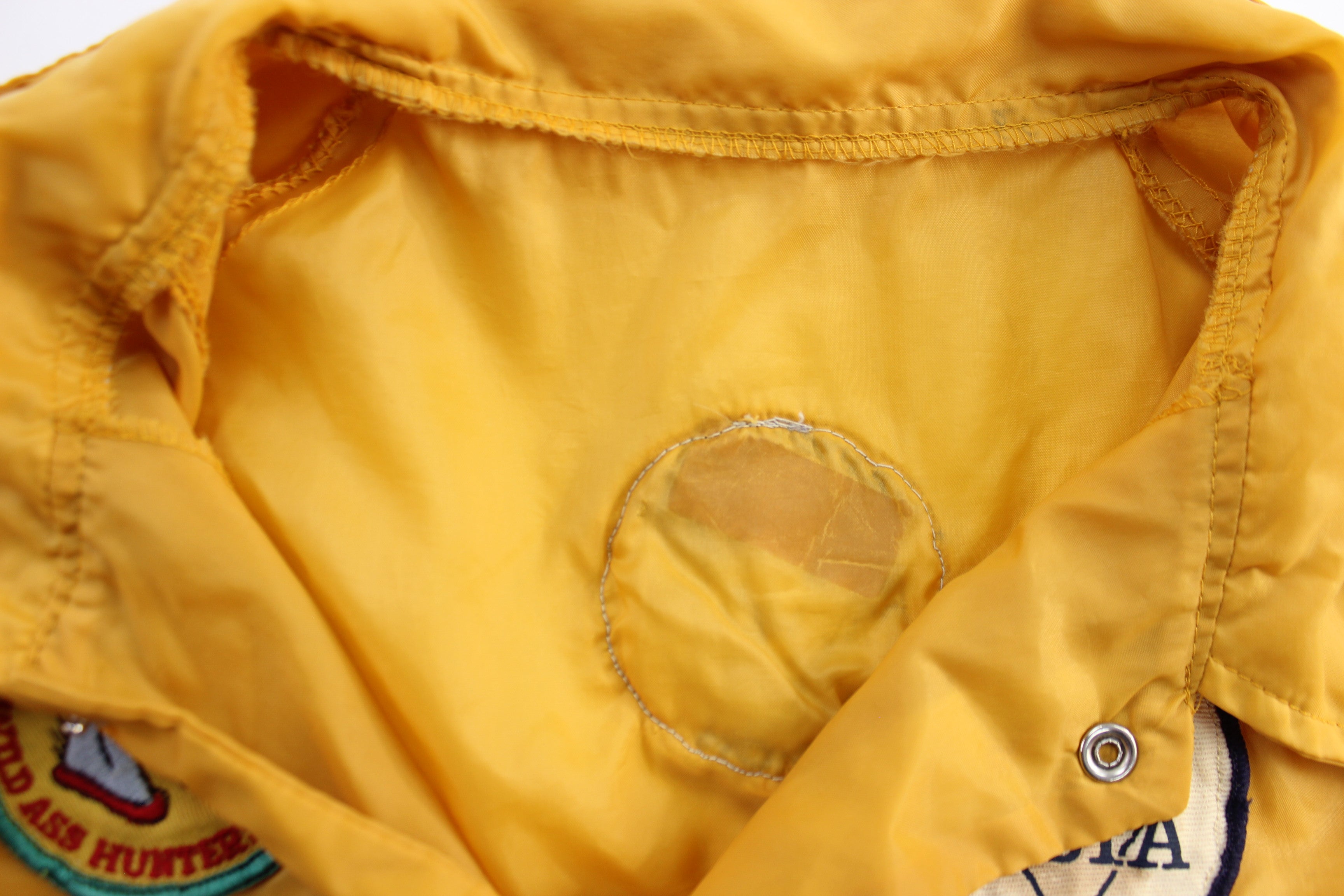 80's Yellow Embroidered Patch Souvenir Jacket – ThriftedThreads.com