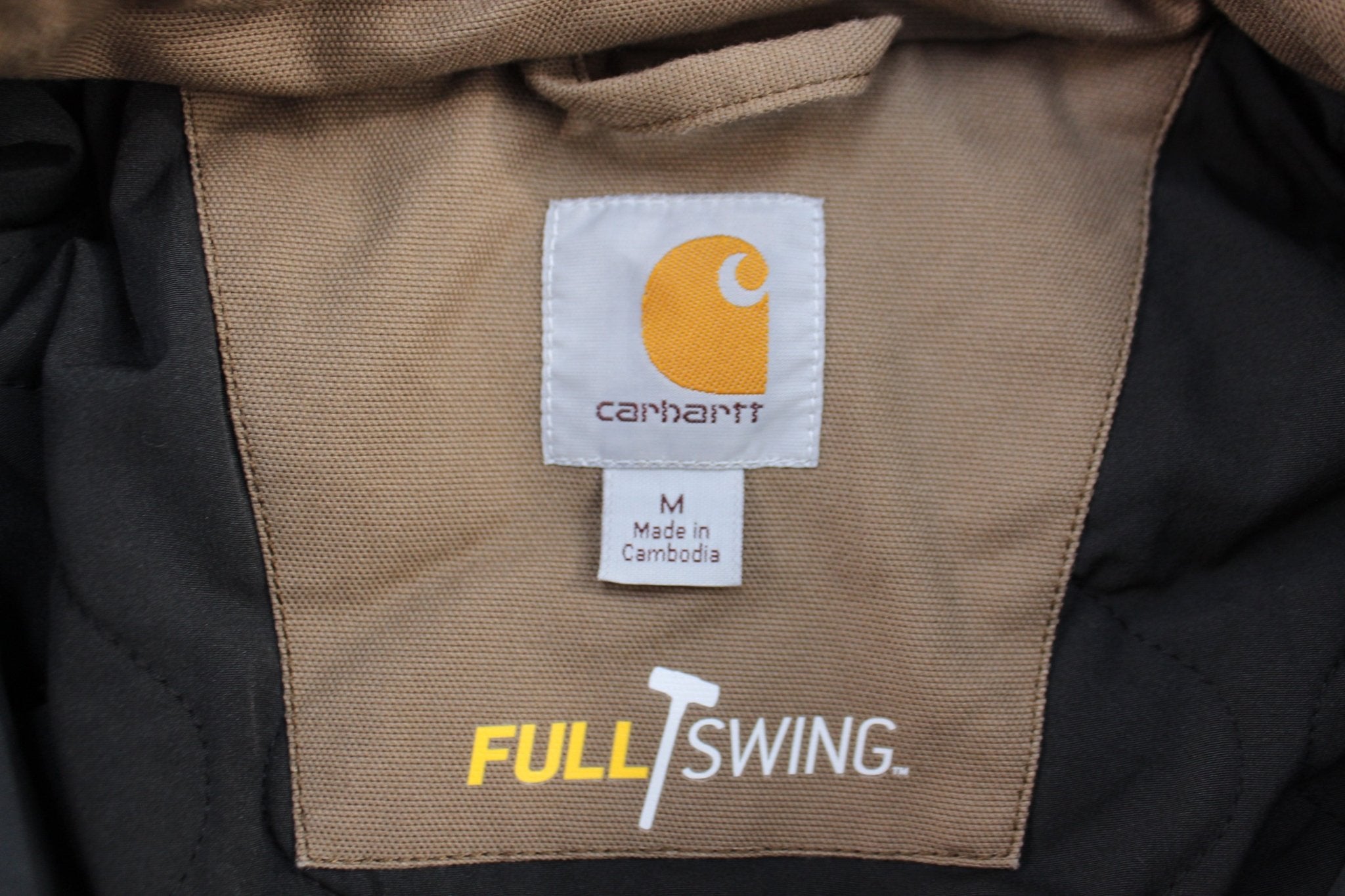 Carhartt Logo Patch Brown Full Swing Cryder Jacket – ThriftedThreads.com