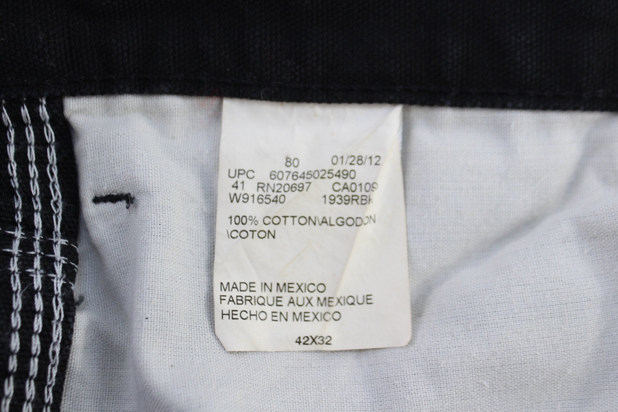 Dickies Logo Patch Black Carpenter Pants – ThriftedThreads.com