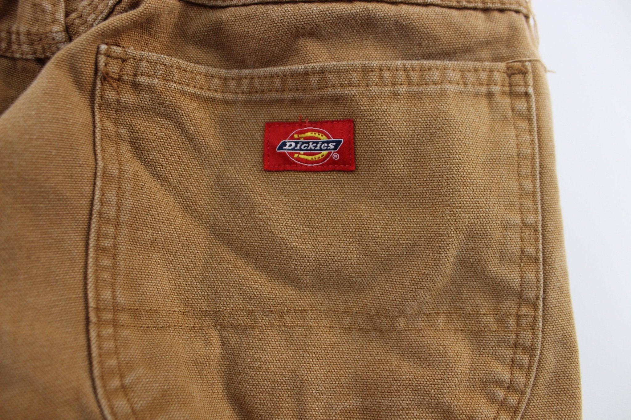 Dickie's Logo Patch Tan Carpenter Pants – ThriftedThreads.com