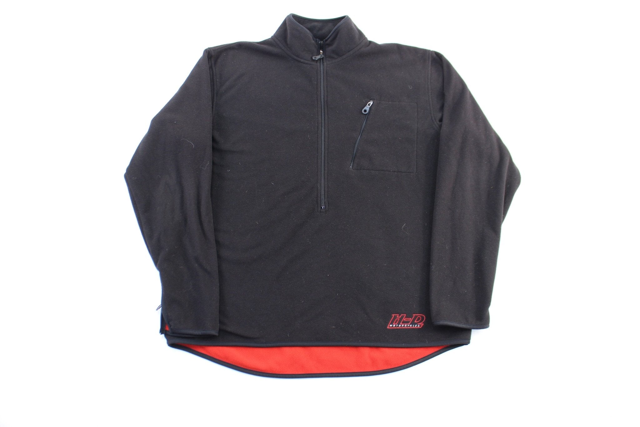 Harley Davidson Motorcycles Embroidered Black Fleece Pullover ...