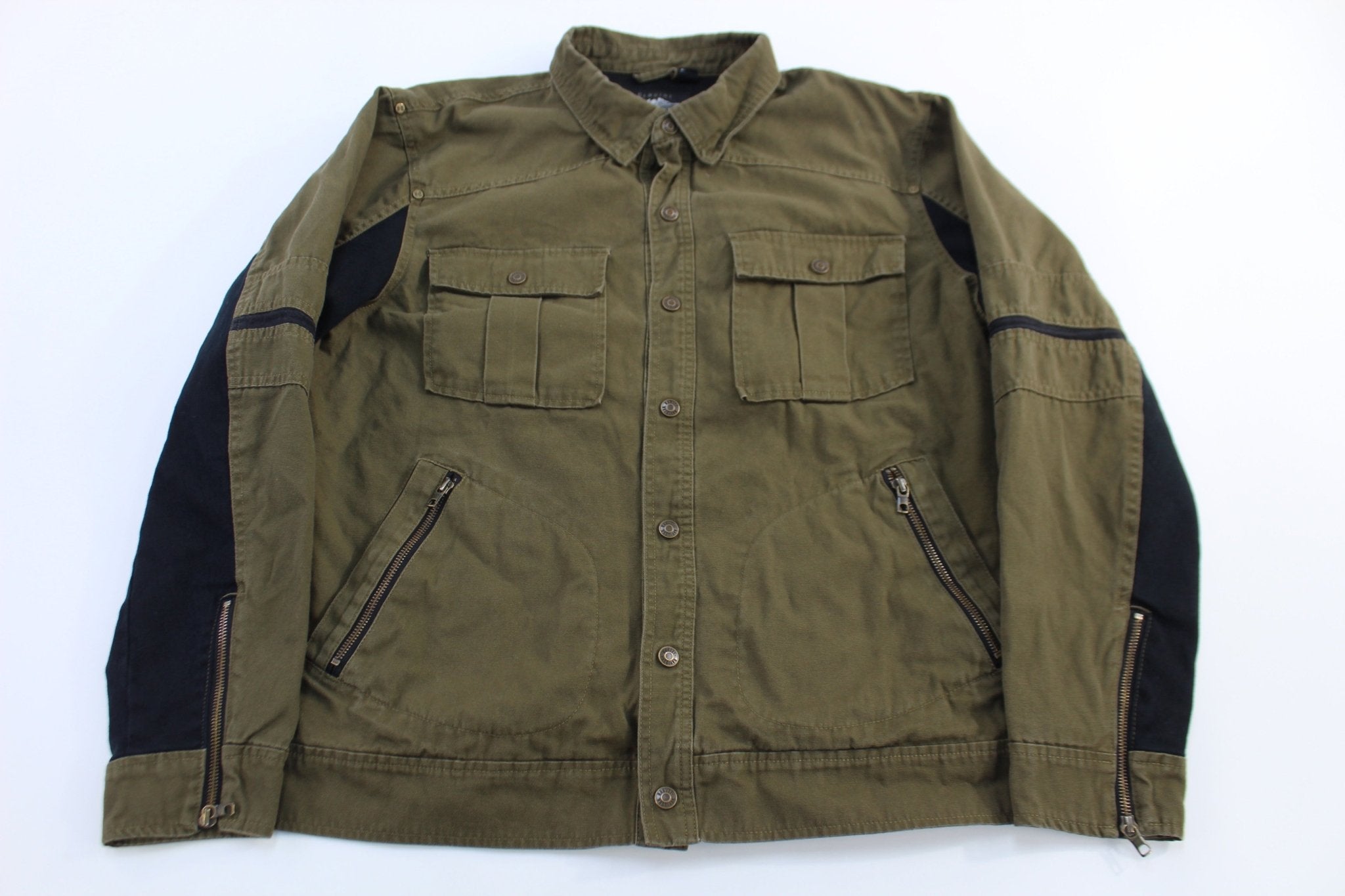 Harley Davidson Motorcycles Olive Green Jacket – ThriftedThreads.com