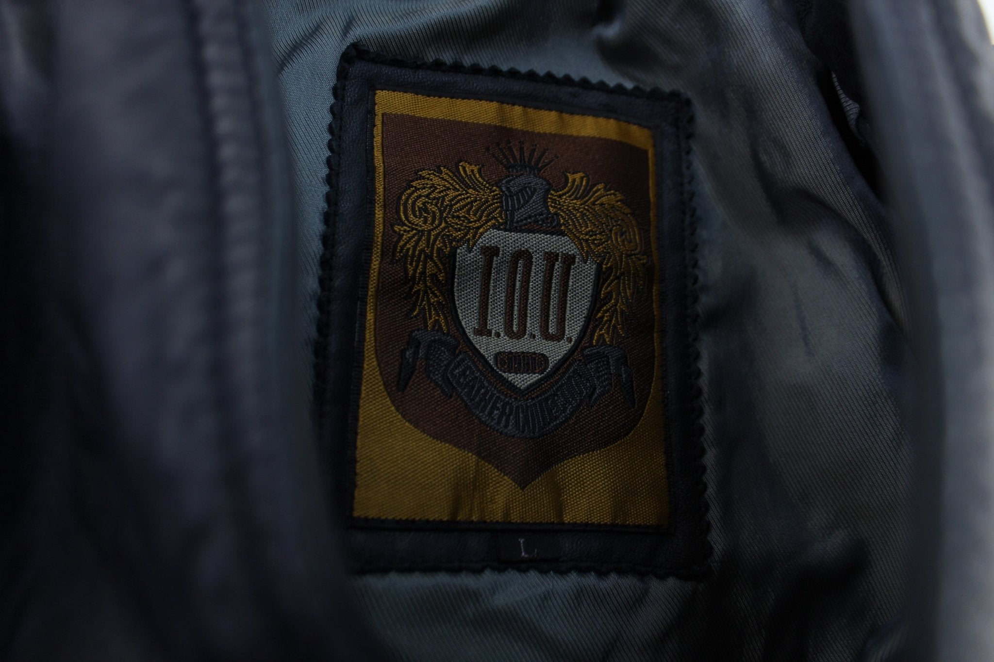 I.O.U Black Leather Zip Up Jacket – ThriftedThreads.com