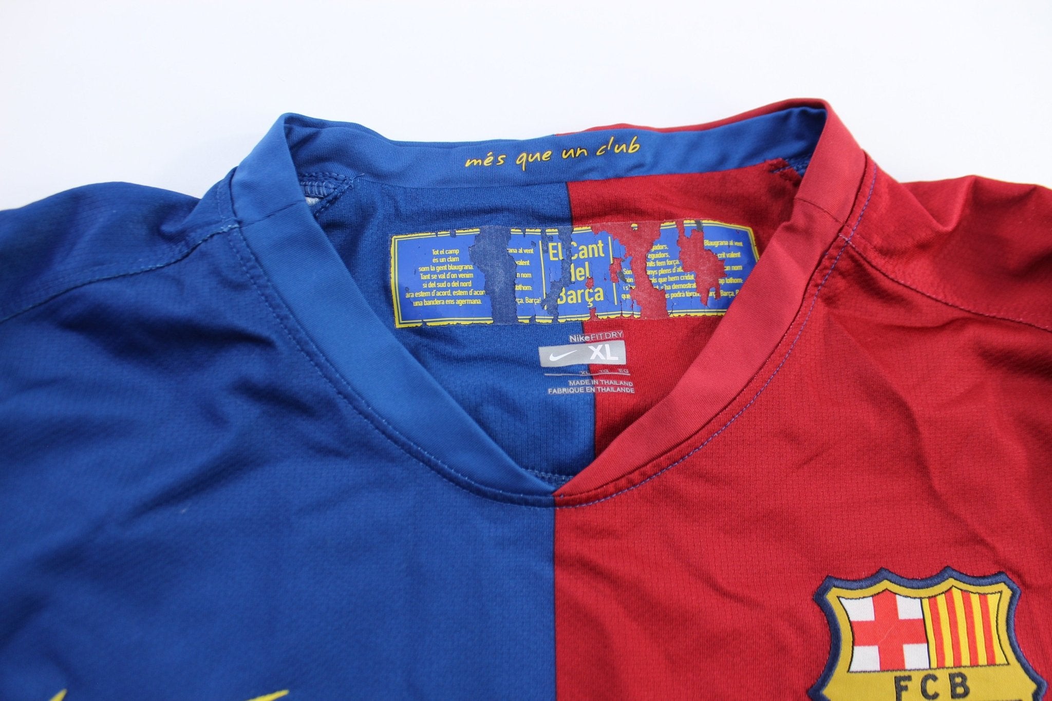 Nike Embroidered Logo FC Barcelona Red & Blue Split LS Soccer Jersey ...