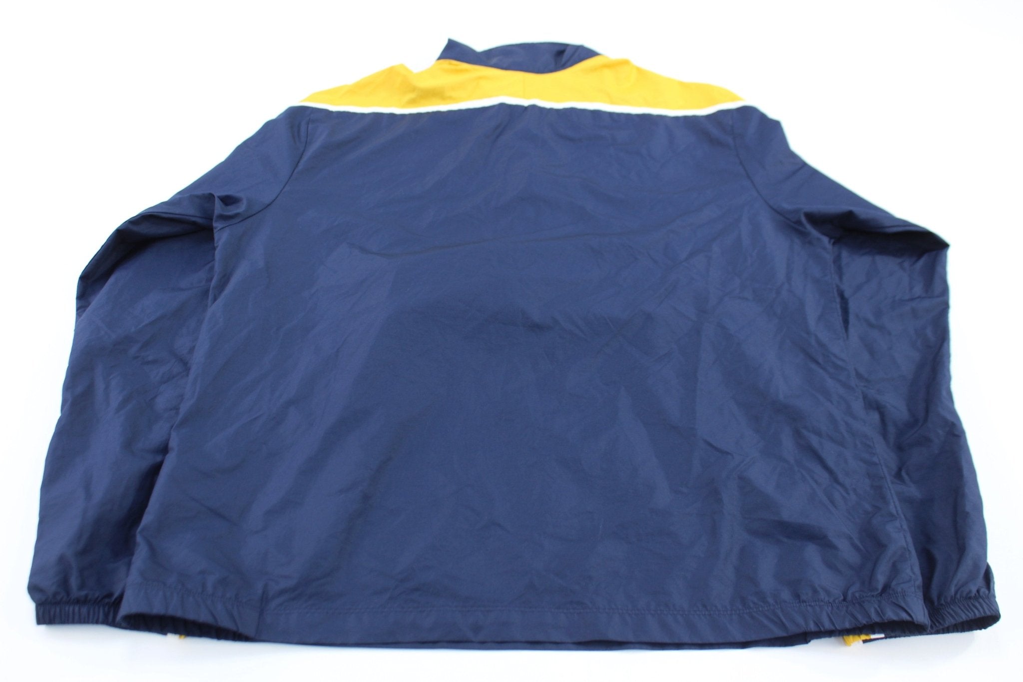 Nike Sportwear Swoosh Logo Blue, White, & Yellow Half Zip Jacket ...