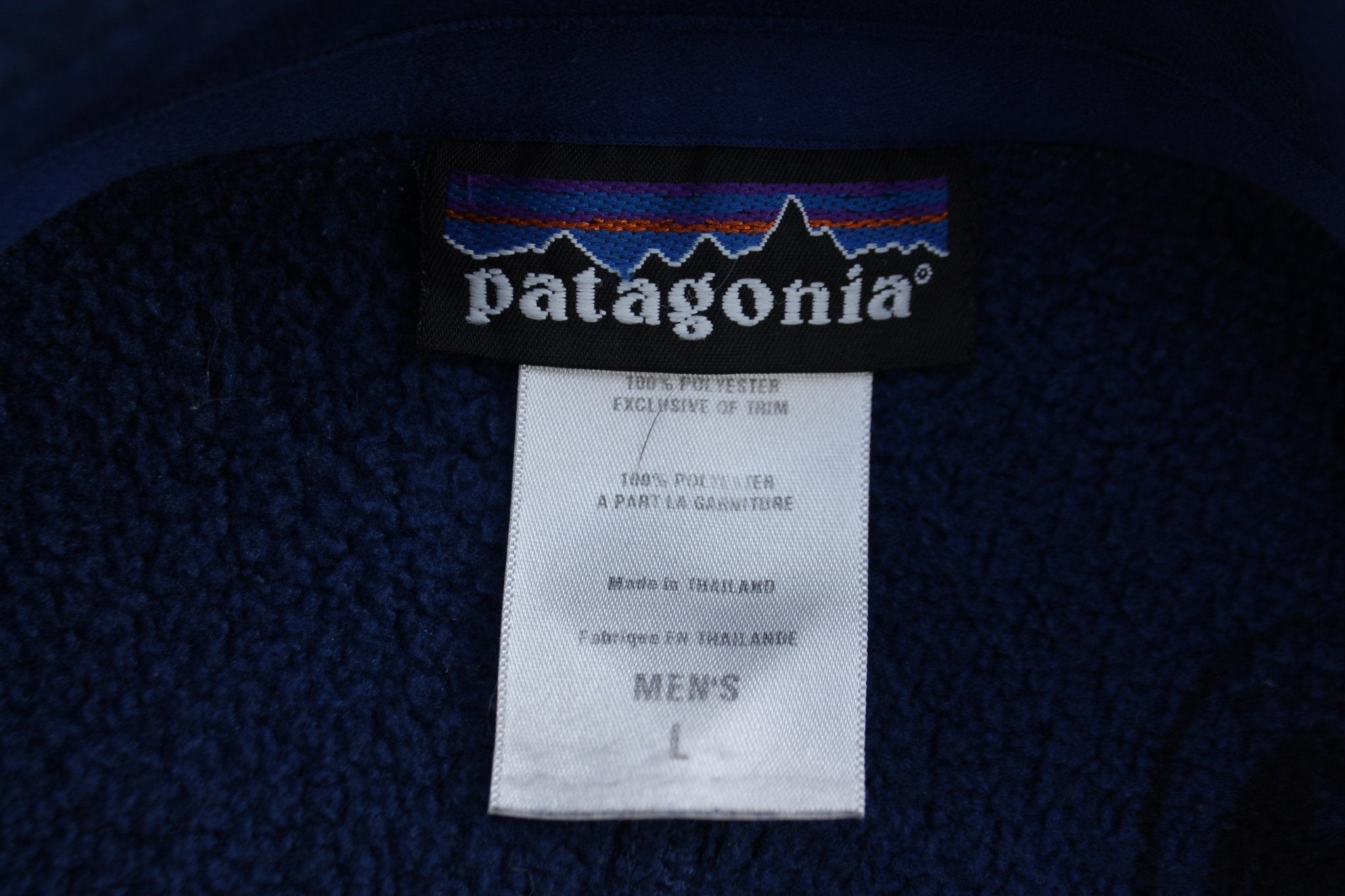 Patagonia Logo Patch Blue Zip Up Jacket – ThriftedThreads.com