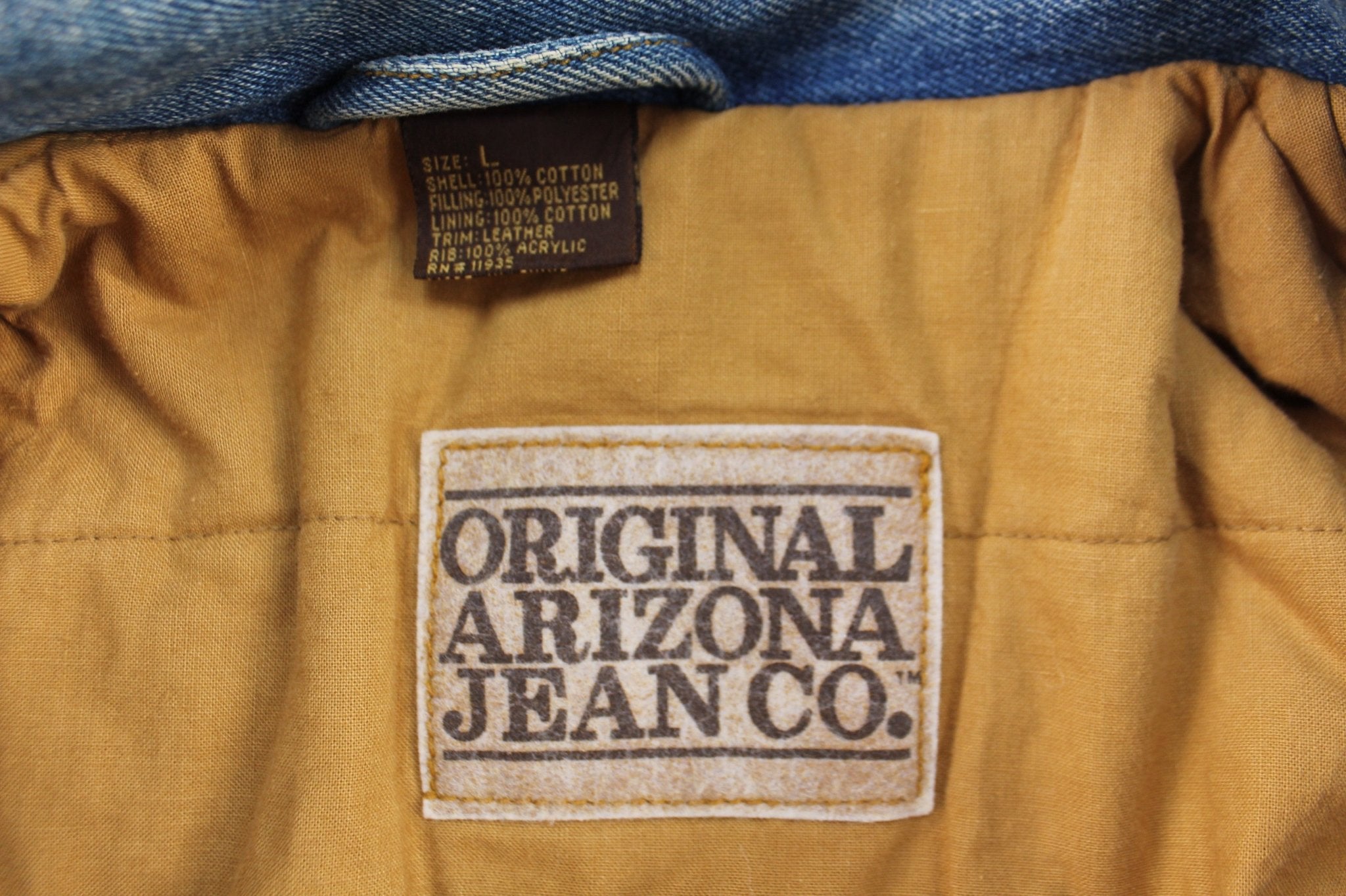 Vintage Arizona Jean Company Embroidered Denim Varsity Jacket ...