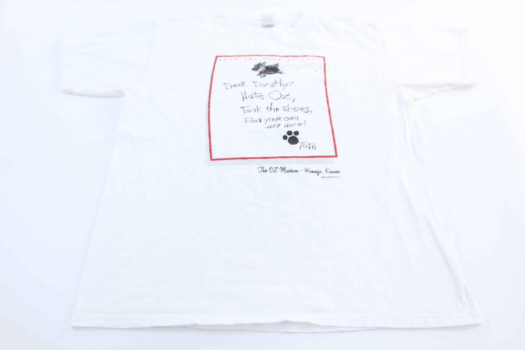 Wizard of Oz Dear Dorothy Toto Letter T-Shirt – ThriftedThreads.com