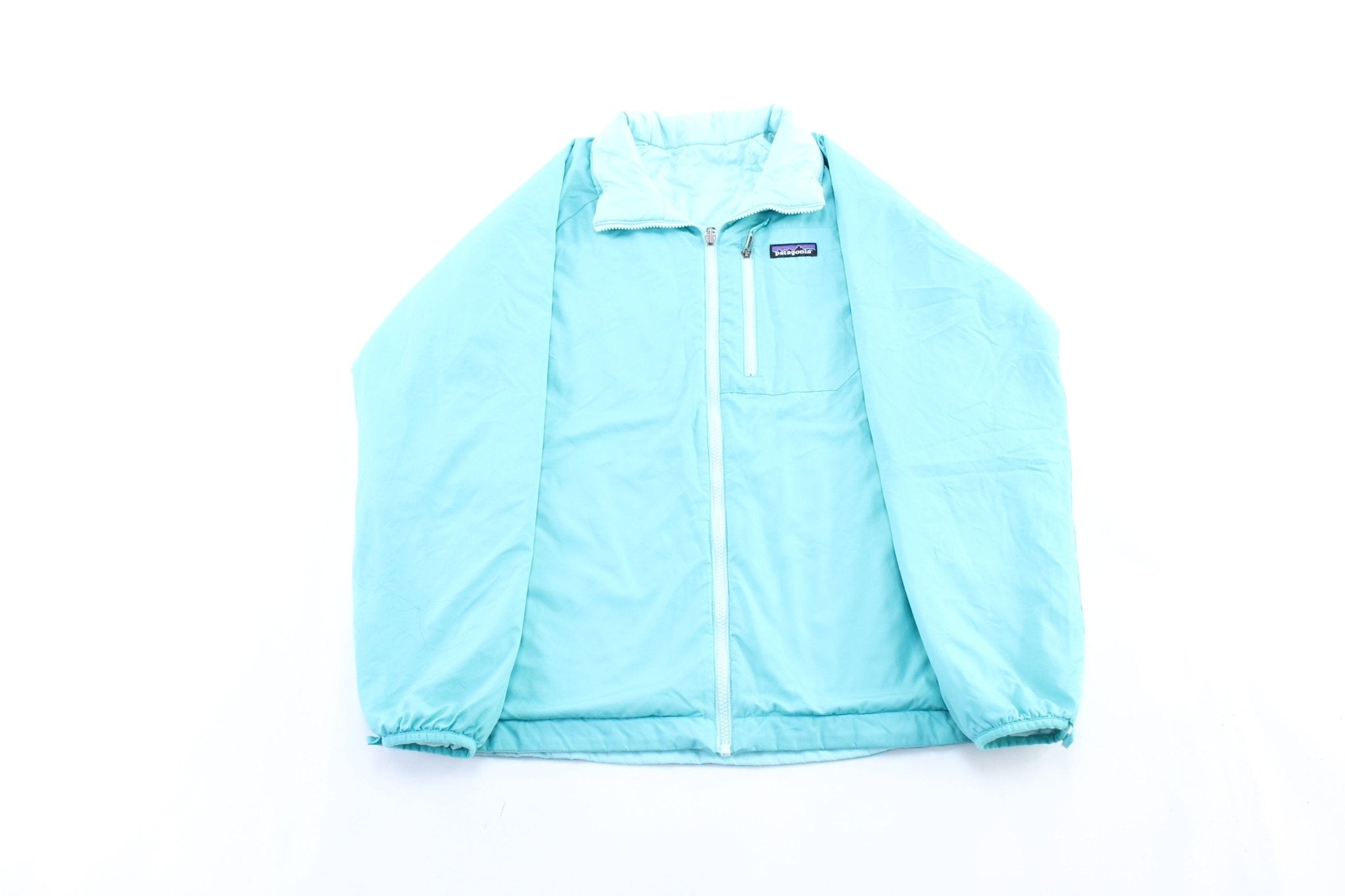 Women's Patagonia Embroidered Logo Tiffany Blue Reversible Jacket ...