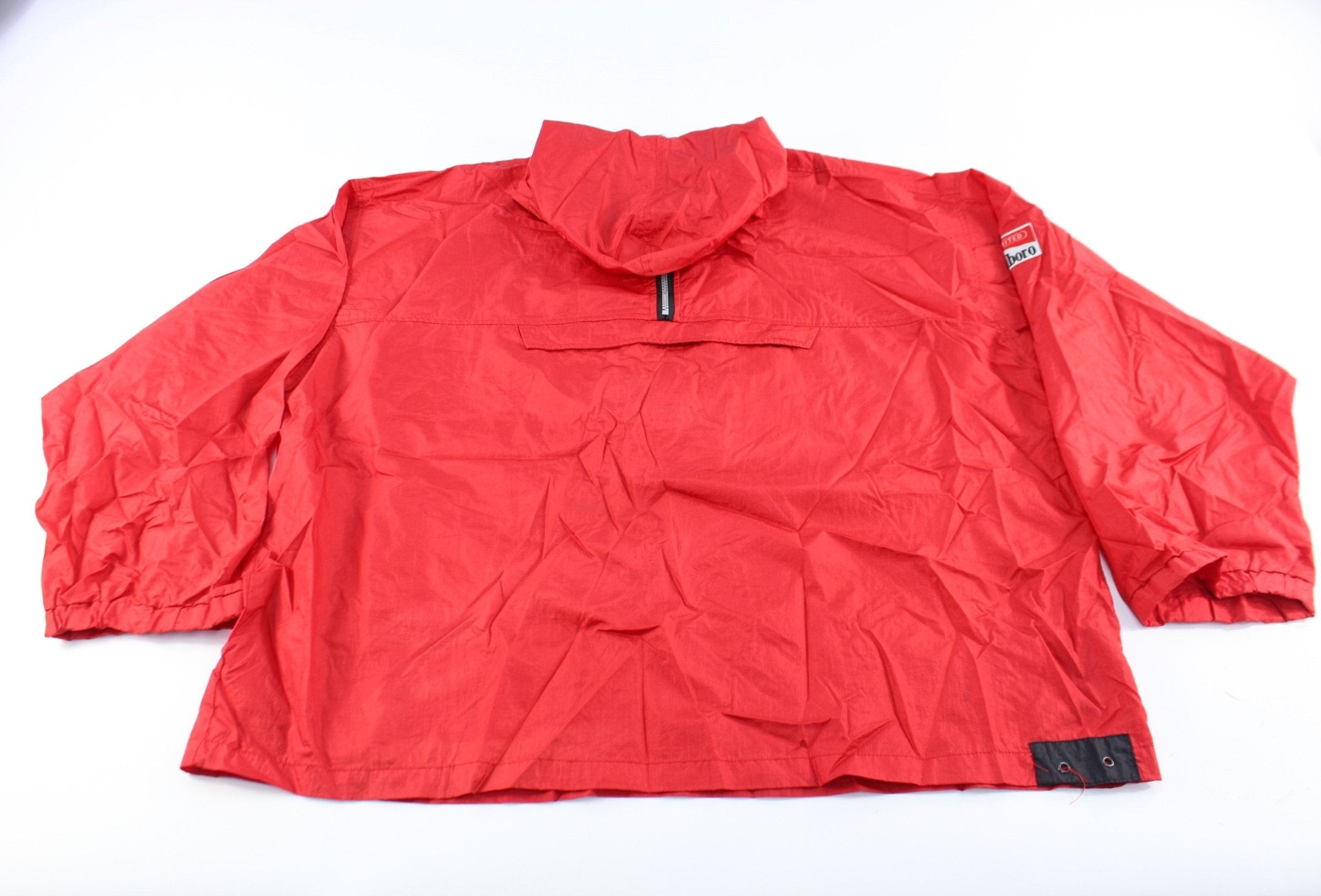 Marlboro Logo Patch Red Pullover Jacket – ThriftedThreads.com